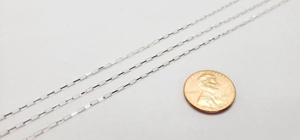 Sterling Silver Elongated Box Chain 1.3mm x 3mm - InTheWorksBeads