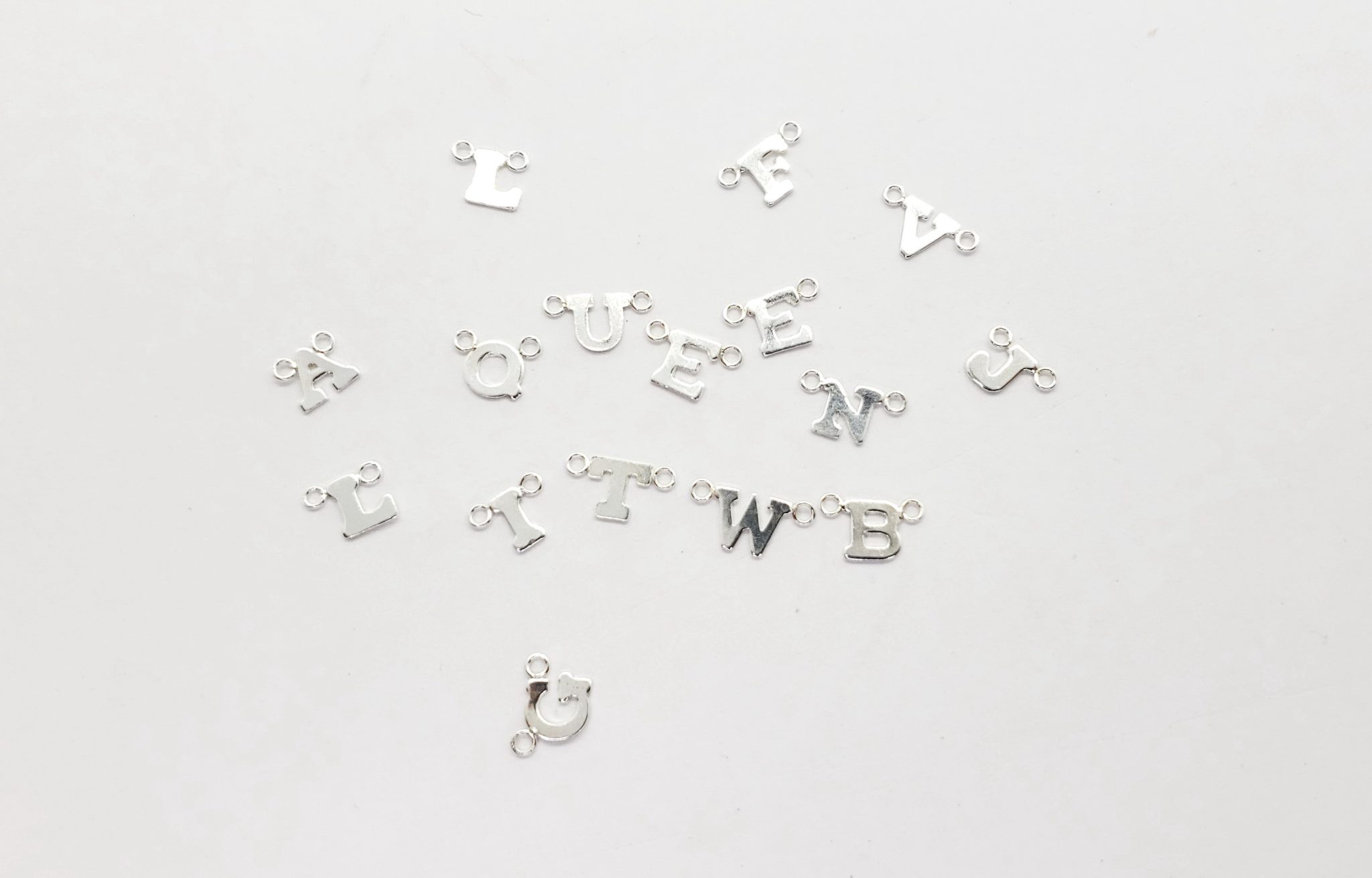 Sterling Silver Alphabet Letter Connector, 6mm x 10mm, 1 Piece ...