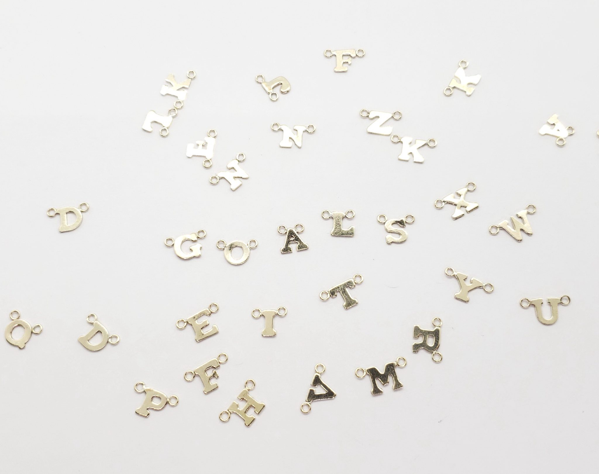 14K Gold Filled Alphabet Letter Connector, 5mm x 10mm, 1 Piece ...